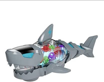 Velcon Battery Operated Transparent Gear Robot Shark Toy for Kids ...