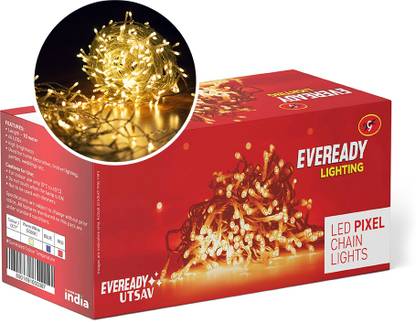 EVEREADY 46 LEDs 10 m White Flickering String Rice Lights Price in ...