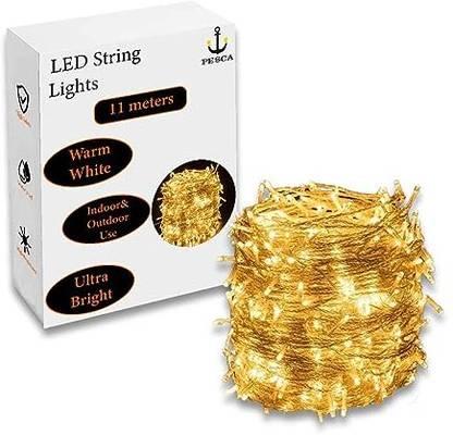 Flipkart SmartBuy 40 LEDs 11 m Yellow Flickering String Rice Lights ...