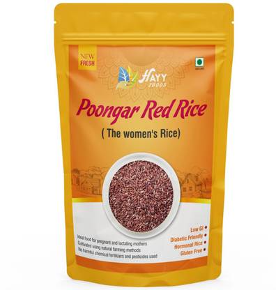 HAYYFOODS Poongar Red Rice (Diabetic Friendly) (Woman Wellness) , 1Kg ...