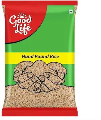 GOODLIFE Hand Pound Rice 5KG Brown Sona Masoori Rice (Medium Grain ...