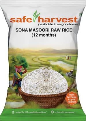 safe harvest Sona Masoori Rice (Raw) Price in India - Buy safe harvest ...
