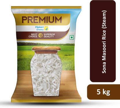 Premium Sona Masoori Steam Rice (Steam) by Flipkart Grocery Price in ...