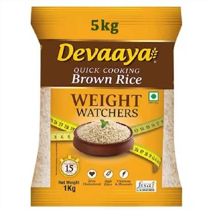 Daawat Devaaya Weight Watchers Brown Rice-5 kg Brown HMT Rice (Long ...