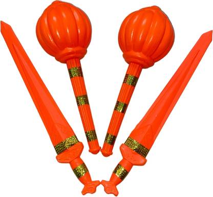 Prapti Mart Plastic Hanuman Gada & Sword Toys for Kids/Hand Weapon Role ...