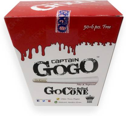 Flipkart.com | CAPTAIN GOGO gogo paper Pre Rolled 56 cone bleaches GoGo ...