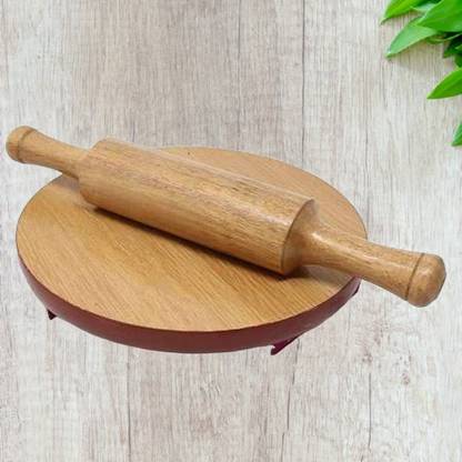 WOODEN CHAKLA BELAN Roti maker / chapati maker/ rolling pin and board ...