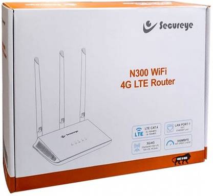 SECUREYE S-4GW3 4G Router 2.4 GHz 150 Mbps Wifi Speed NA External ...