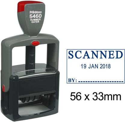 Printtoo Office Document Heavy Duty Stamp with Scanned by Text Self ...