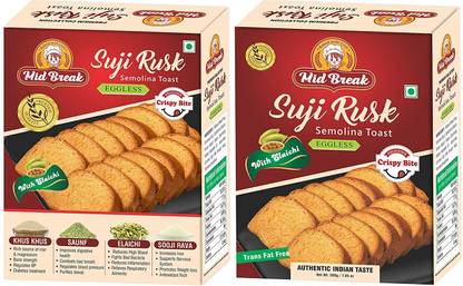 MidBreak Suji Rusks| Saunf Rusk | Elaichi Rusks | 3 in 1 Rusks|Premium ...