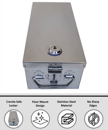 Crevita Stainless Steel Locker Boxes,Jewellery Boxes, Check book Box 8 ...