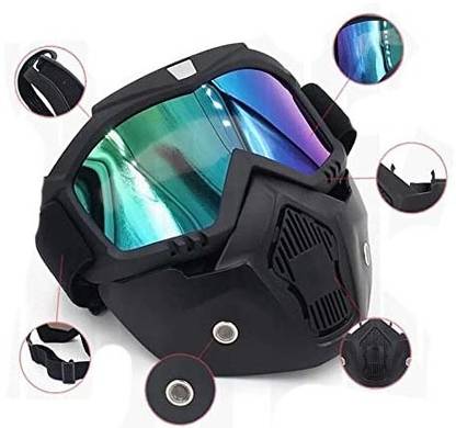 Huntindia Visor Day Night Vision Bike Helmet Non-Slip Strap Motorbike ...