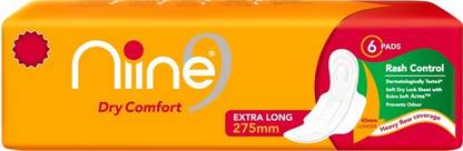 nine Dry Comfort Extra Long 275 mm XL - 6 Pads Sanitary Pad | Buy Women ...
