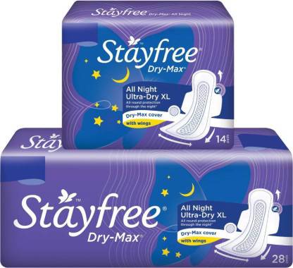 STAYFREE Dry-Max All Night Ultra dry xl 42 Sanitary Pad | Buy Women ...