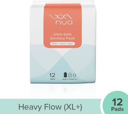 Nua Cottony 12 Heavy Flow Free Pads | MINI SAVER PACK | 320MM Sanitary ...
