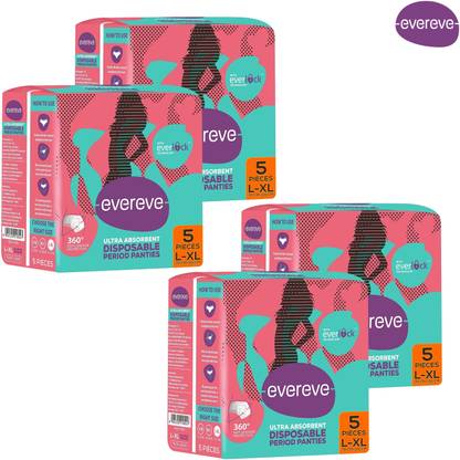 EverEve Ultra Absorbent, Heavy Flow Disposable Period Panties (5 ...