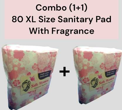 safe women XL Size Sanitary Pads- Jumbo Pack of 80 Pads to Stay Free ...