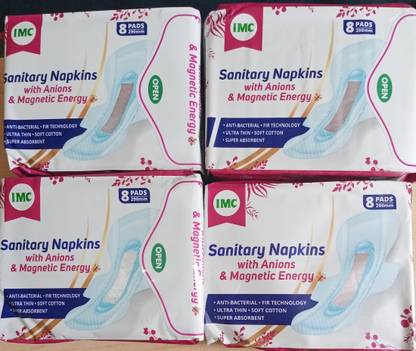 IMC SANITARY NAPKINS WITH ANIONS &MAGNETIC ENERGY 4 PCS Sanitary Pad ...