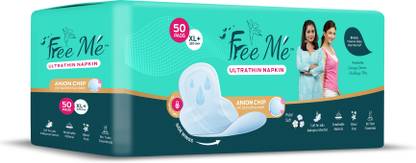 Free Me Premium Tri-fold Sanitary Pad | XL+ pack of 50, 320mm | 0% ...