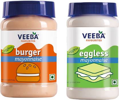 VEEBA EGGLESS Mayonnaise & Burger Mayonnaise Combo (250Gm * 2) Sauce ...