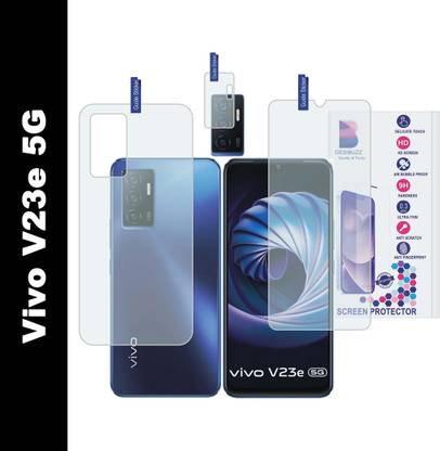 DESIBUZZ Front and Back Tempered Glass for Vivo V23e 5G, {Flexible ...