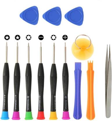 vadda bai 6 Pcs. Screwdriver Tool Kit with 1 Tweezer and 3 Opener for Mobile Repair Combination ...