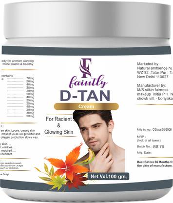FAINTLY Natural D-Tan Cream - Price in India, Buy FAINTLY Natural D-Tan ...