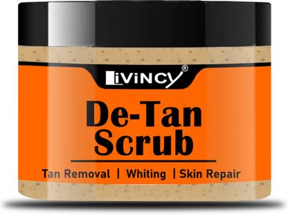 Livincy De-Tan Scrub Tan Removal Repair Damage Cause By Sun Skin Scrub ...