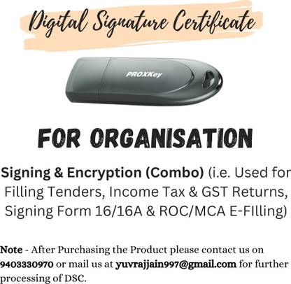 Pantasign Digital Signature Certificate for Organisation (Signing & Encryption - Combo) DSC04 ...