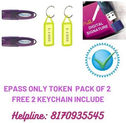 Epass auto 2003 TOKEN ONLY PACK OF 2 FREE 2 NOS KEYCHAIN INCLUDE Price ...