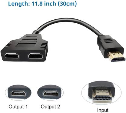 Tobo HDMI Male to Dual HDMI Female HDMI Cable 1 in 2 Out 4K, HDMI ...