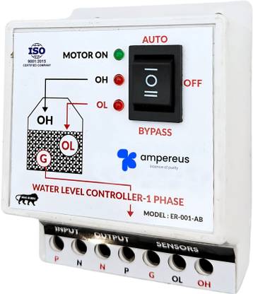 AMPEREUS Automatic Water Overflow Protection Controller for Tank with ...