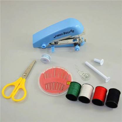 DOUZAND STAPLER SEWING MACHINE KIT WITH NEEDLES, SCISSOR, THREAD SPOOLS ...