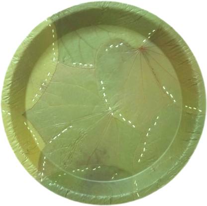 MITRA Eco Friendly 10" Siali Leaf Plates (Round Shape) Dinner Plate ...