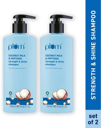 Plum Coconut Milk & Peptides strength & shine shampoo | Smoothens strands | Pack of 2 - Price in ...