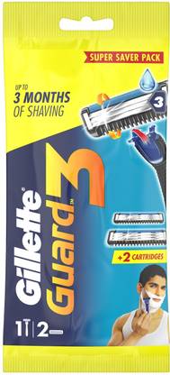 Gillette Guard 3 Single Razor for men with 2 Blades, Men - Price in ...