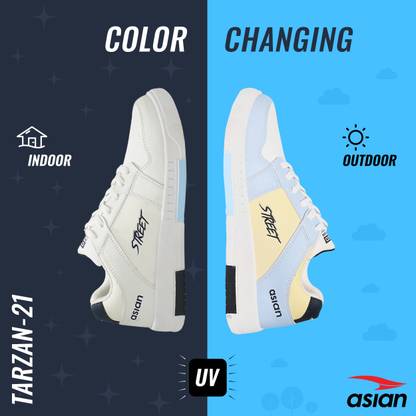 asian Tarzan-21 White Color Changing Sneakers,Loafers,Casuals,Stylish ...