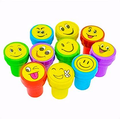 rza 10 Emoji Stamp with Smile Design Face Stamps Parents Birthday Toys ...