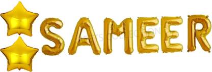 Flipkart.com | Shilpveda Solid SAMEER Name Letters foil Balloon names ...