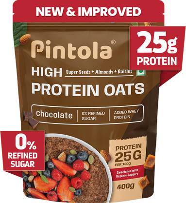 Pintola 25g High Protein Oats - Dark Chocolate, No Refined Sugar, Breakfast Cereals Pouch Price ...