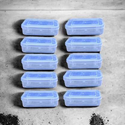 RHYNO Small Containers Plastic Clear Boxes with Lock lid 100 ml Storage ...