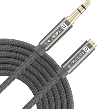 Portronics AUX Cable 2 m Konnect Aux 8 Male to Female - Portronics ...