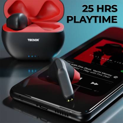 TecSox Rocket Wireless Earbuds, IPX ,25hrs Best Low Latency Bluetooth Price in India - Buy ...