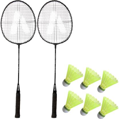 Addiction Badminton Racket with 6_Shuttle Cock Blacka Badminton Kit ...
