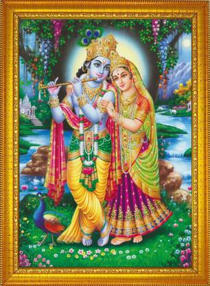 FRIZZY ARTS Radha krishan ji Religious Frame Price in India - Buy ...
