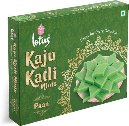 Lotus Paan Kaju Katli Minis 100 Grams Indian Mithai Sweet Gift Pack ...