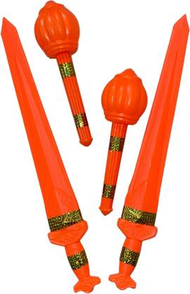 Prapti Mart Plastic Hanuman Gada & Sword Toys for Kids/Hand Weapon Role ...
