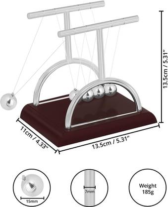 Voltegic Newton Cradle Balance Ball Pendulum Decorative Showpiece - 13. ...