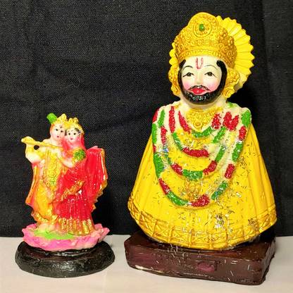 nik city store Lord Krishna Radha ji nd yellow khatu shyam baba ji ...