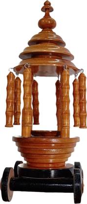 Thenkumari Wooden Temple Car miniature temple chariot for Pooja Room ...